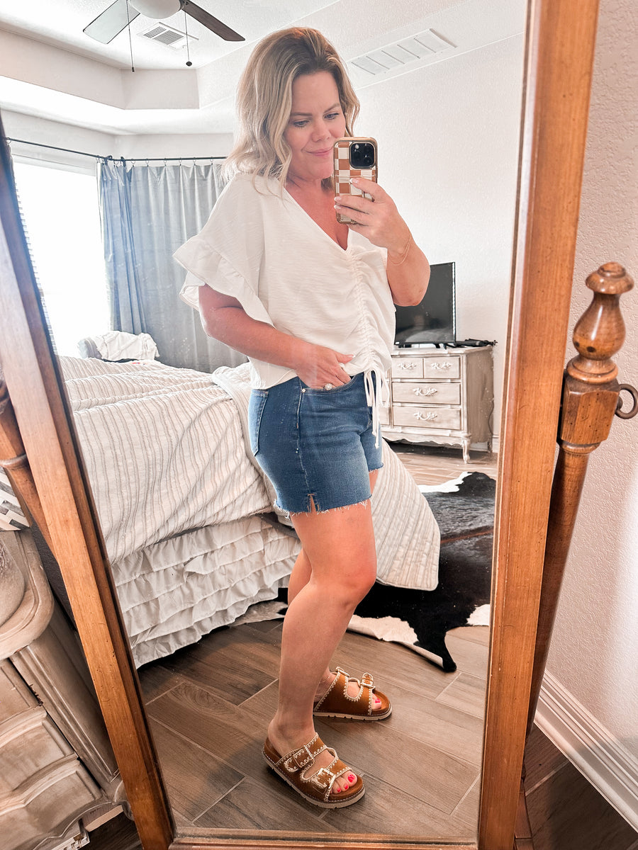 Side Slit Denim Shorts – Perfectly Paisley Shop